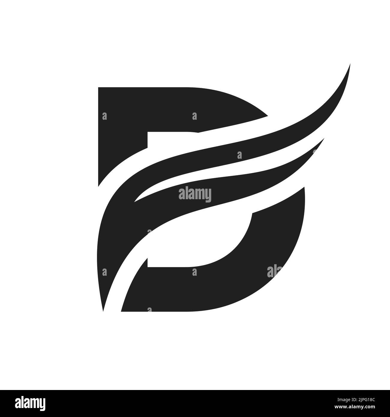 Letter D Wing Logo Design. Transportation Logo Letter D and Wings ...