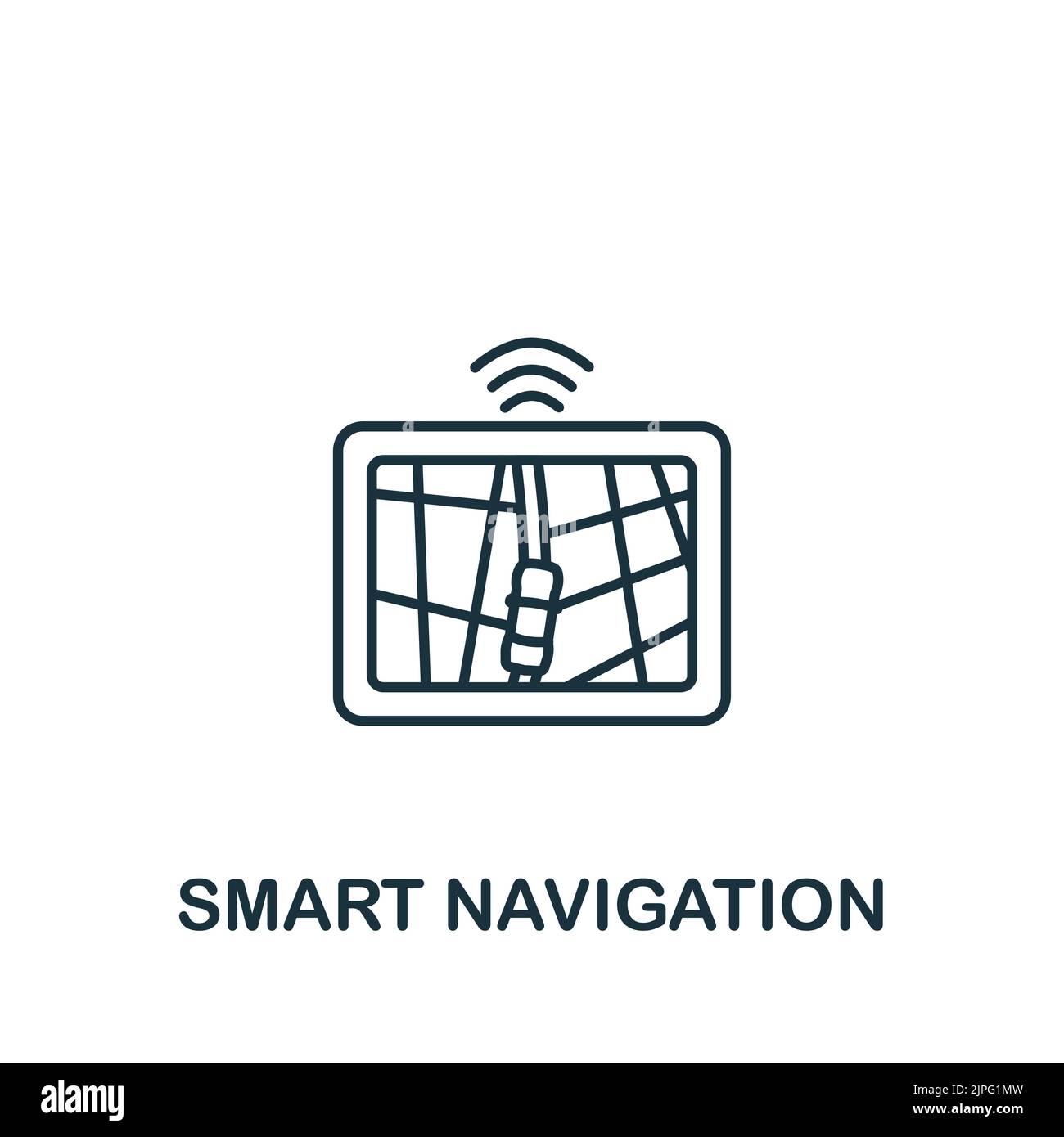 Smart Navigation icon. Line simple icon for templates, web design and ...