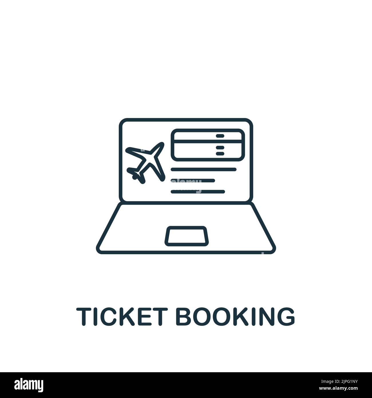 Ticket Booking icon. Line simple icon for templates, web design and ...