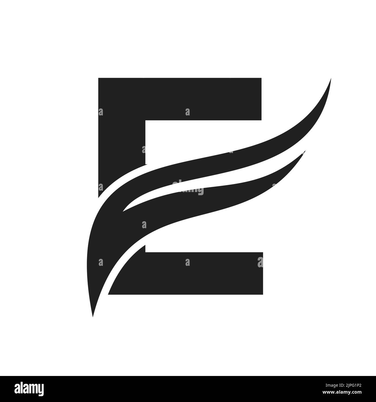 Letter E Wing Logo Design. Transportation Logo Letter E and Wings ...