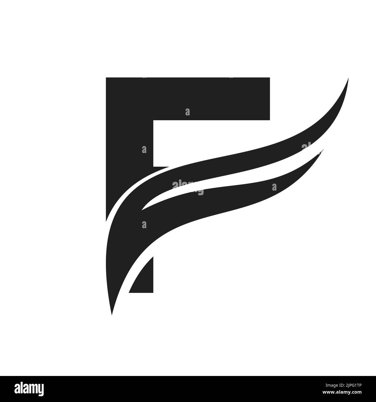 Letter F Wing Logo Design. Transportation Logo Letter F and Wings ...