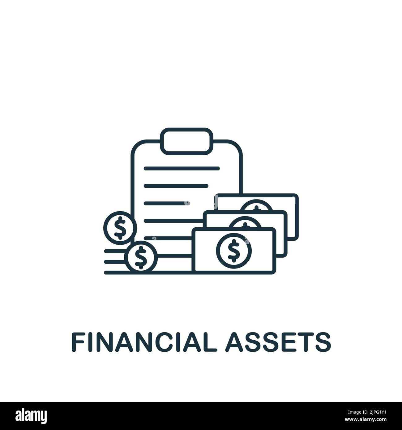 Financial Assets icon. Line simple icon for templates, web design and ...