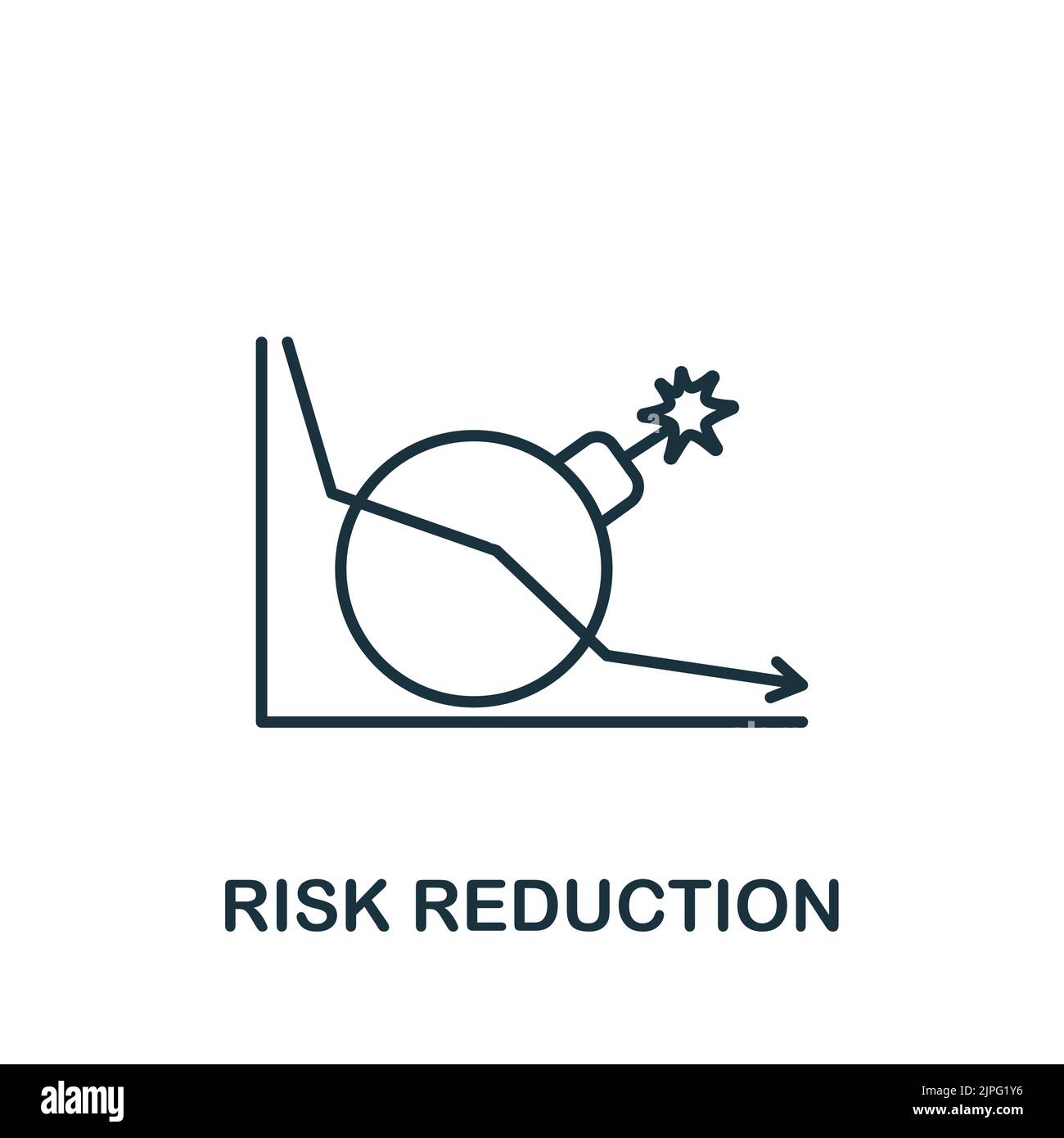 Risk Reduction icon. Line simple icon for templates, web design and ...