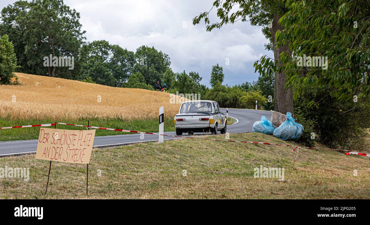 Handwritten Cardboard Sign As Invitation At The Track Of The 10th ...