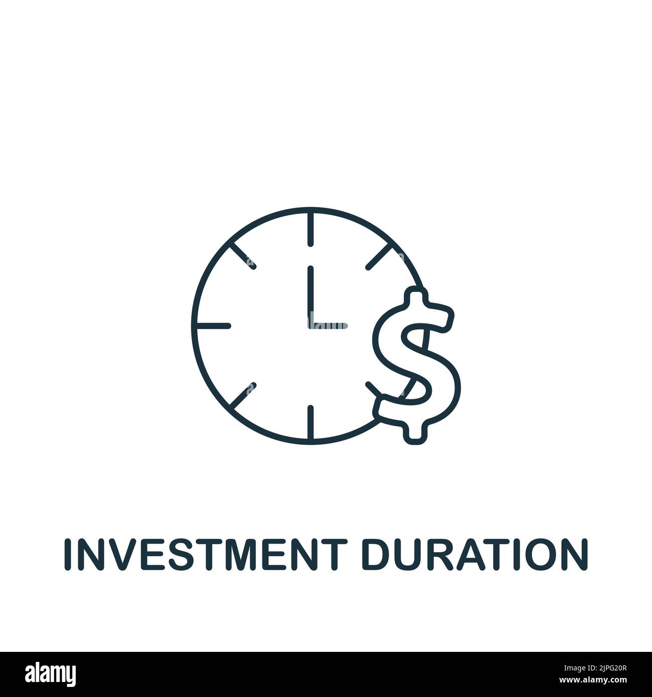 Investment Duration icon. Line simple icon for templates, web design ...