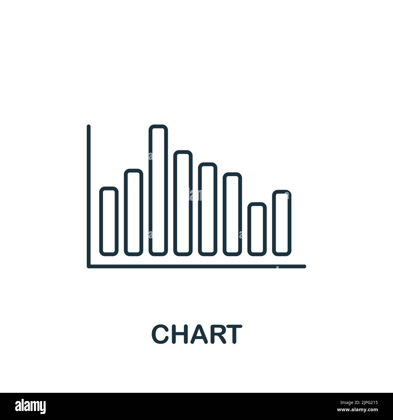 Chart icon. Line simple icon for templates, web design and infographics ...