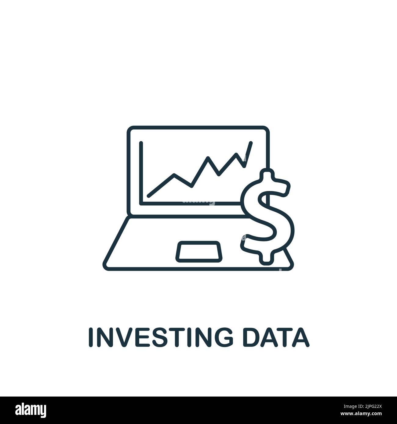 Investing Data icon. Line simple icon for templates, web design and ...