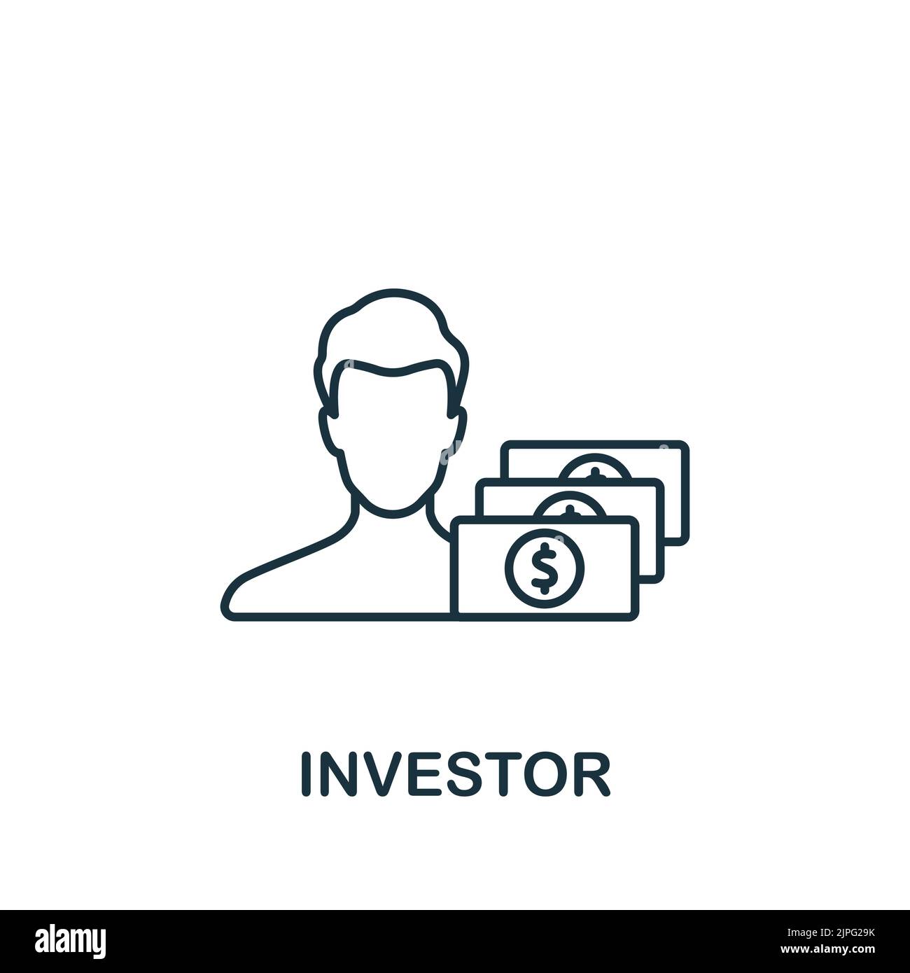 Investor icon. Line simple icon for templates, web design and ...