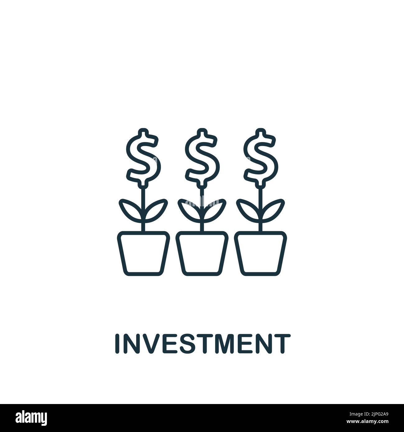 Investment icon. Line simple icon for templates, web design and ...
