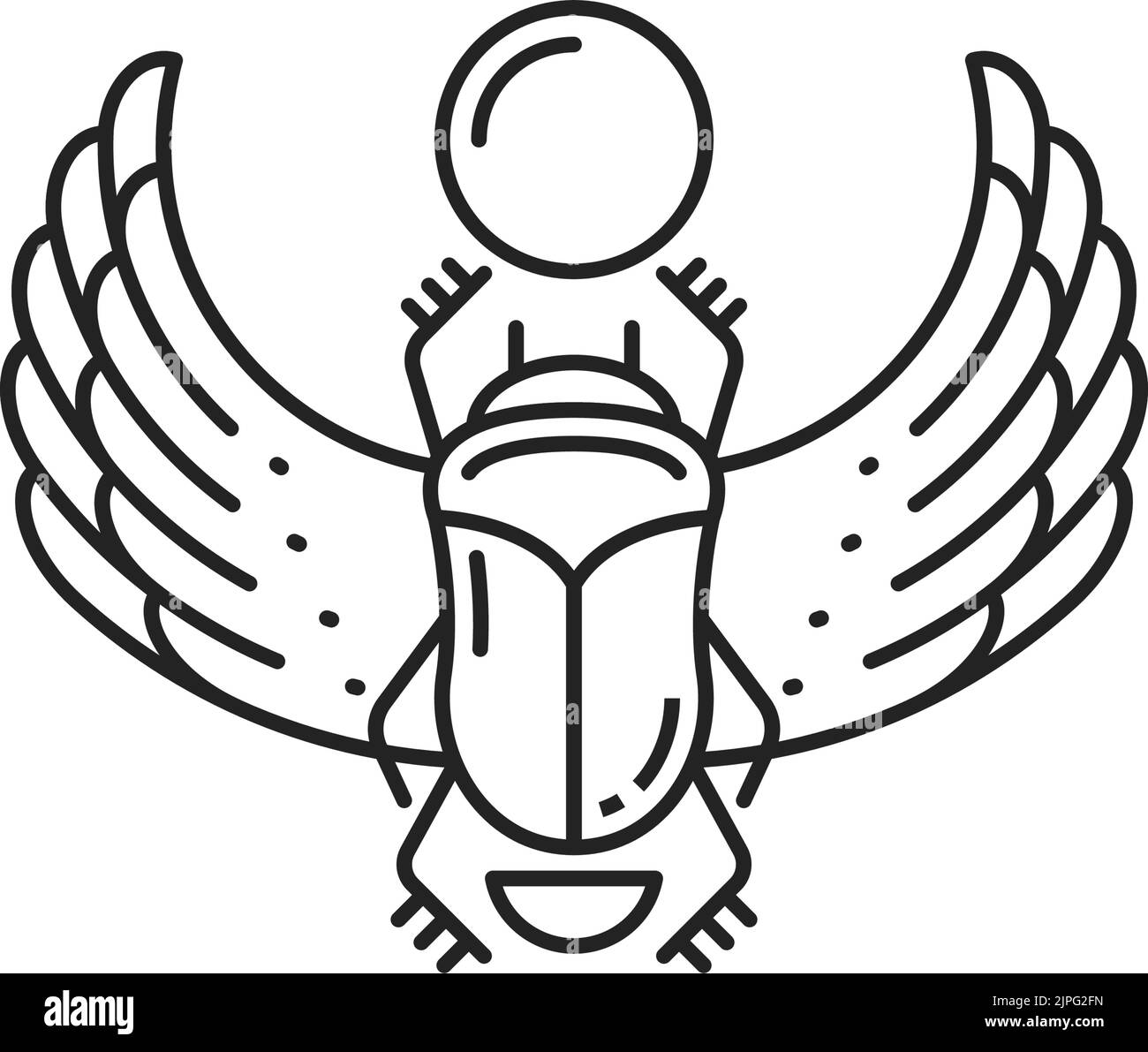 Scarab, Ancient Egypt symbol and Egyptian religion or mythology vector ...