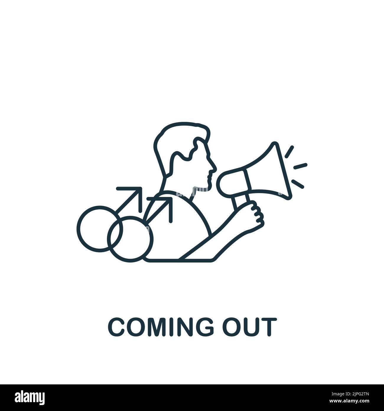 Coming Out icon. Line simple Lgbt icon for templates, web design and ...