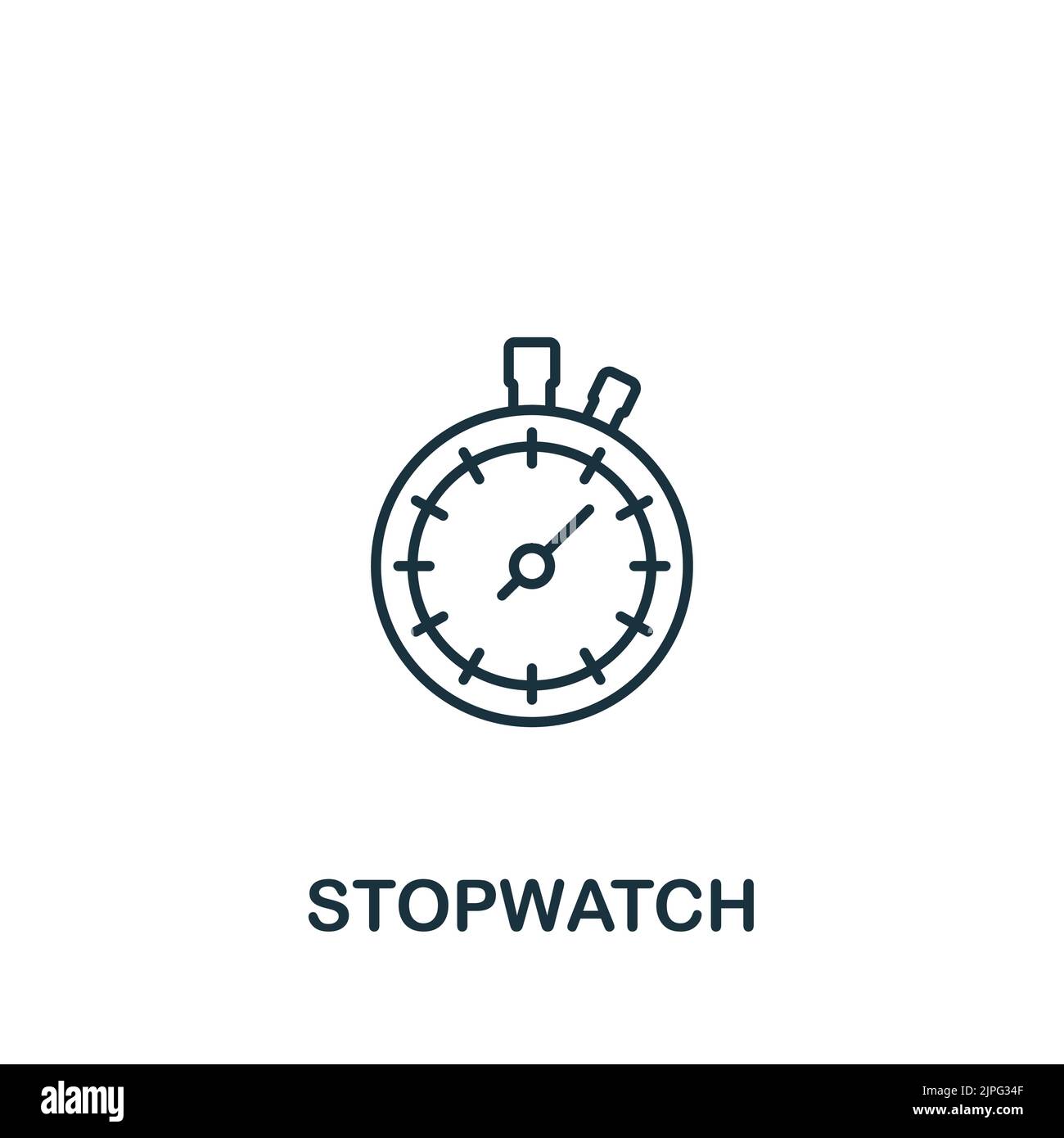 Stopwatch icon. Line simple Measuring icon for templates, web design ...