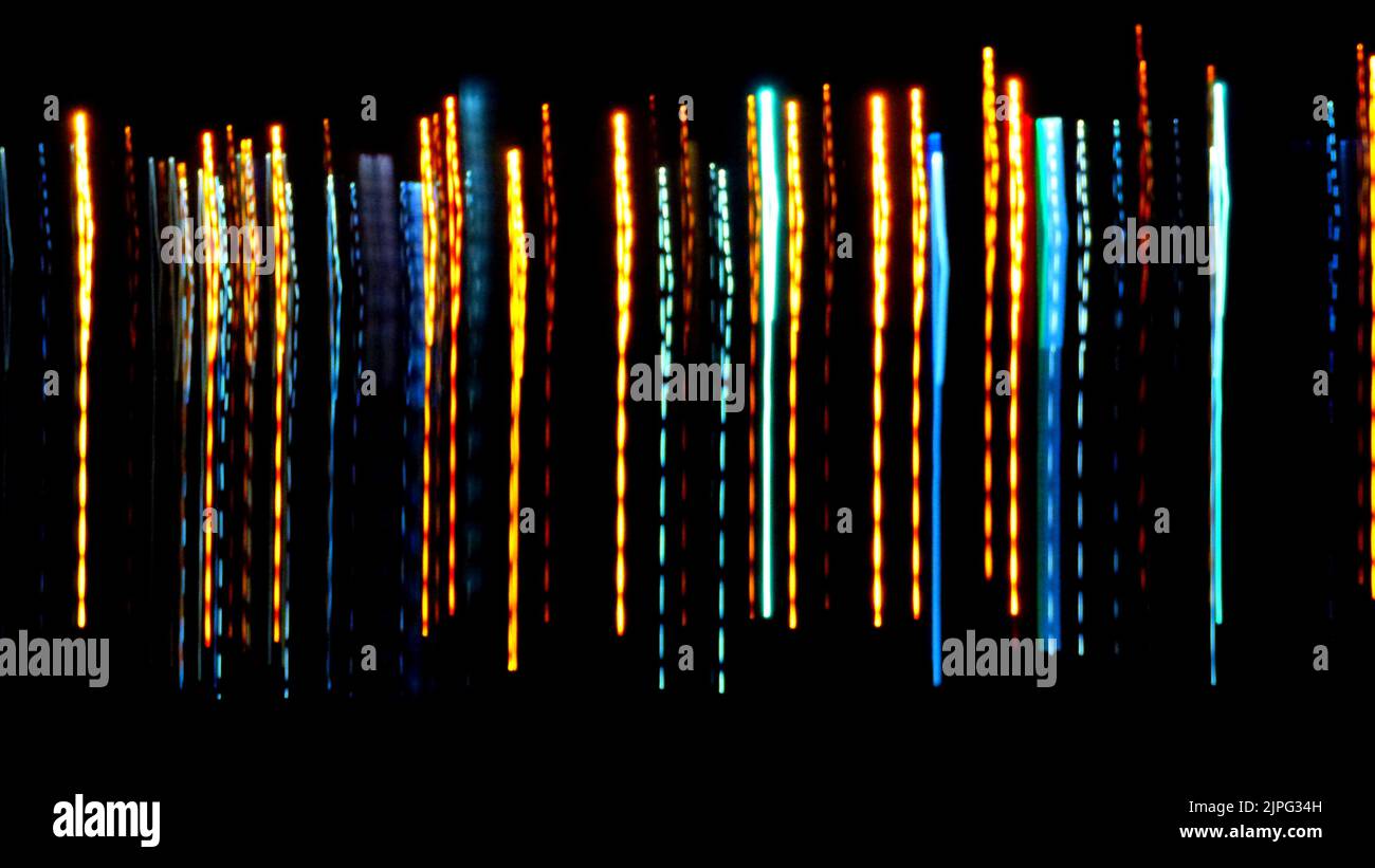 Colorful light trails with motion effect. Abstract background. Shows ...