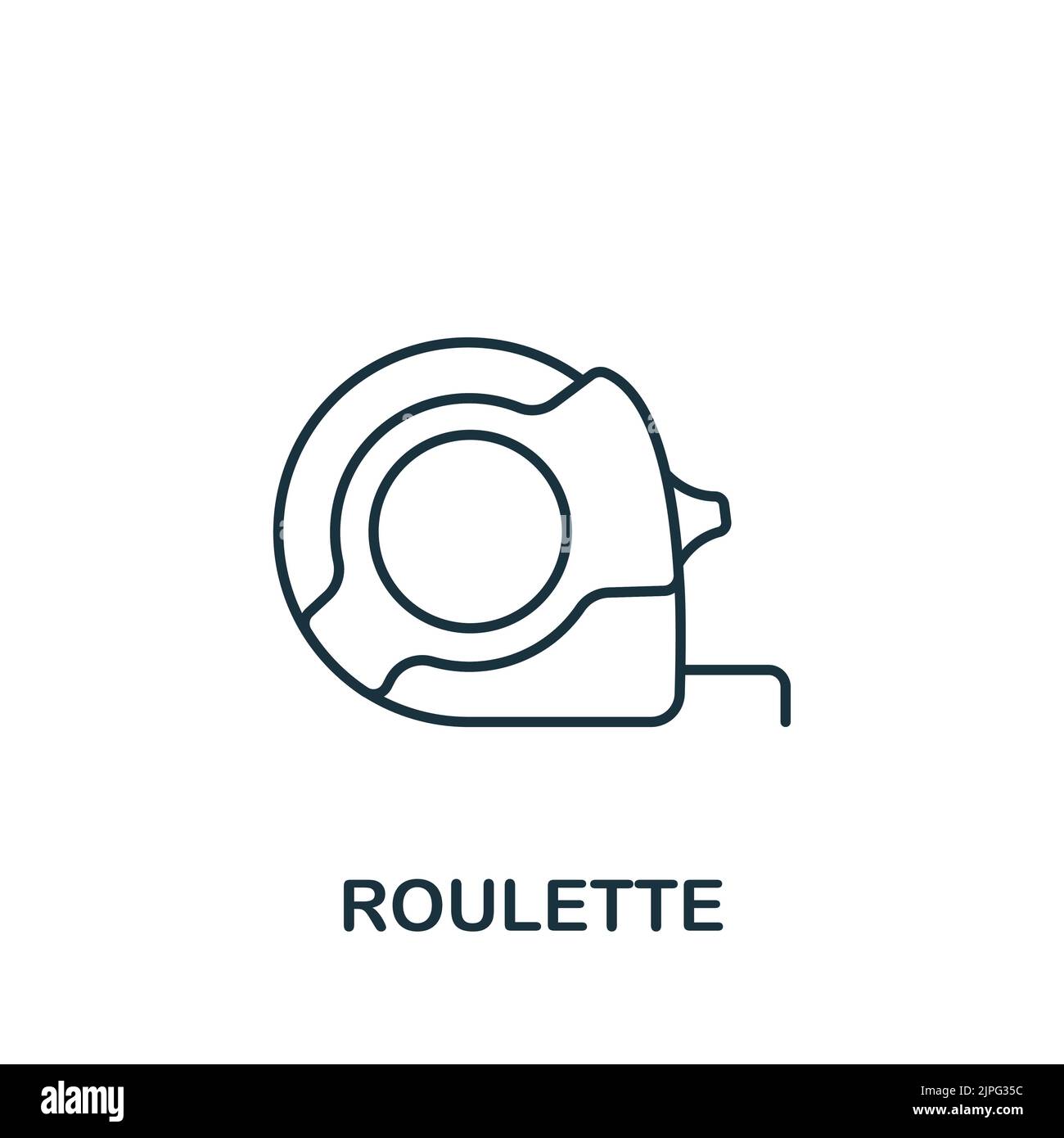 Roulette icon. Line simple Measuring icon for templates, web design and ...