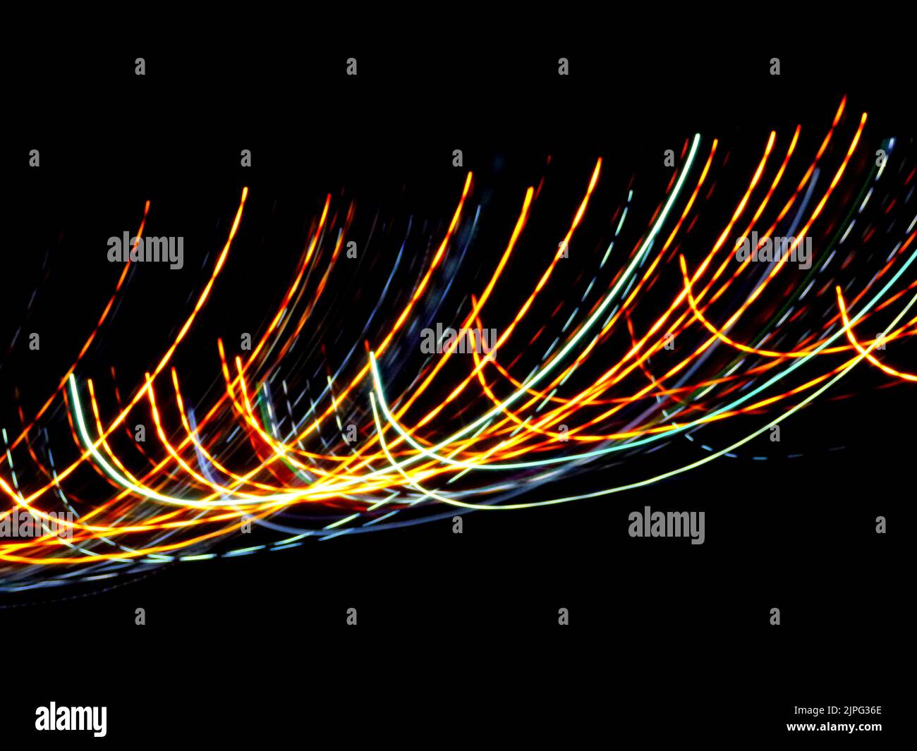 Colorful light trails with motion effect. Abstract background. Shows ...