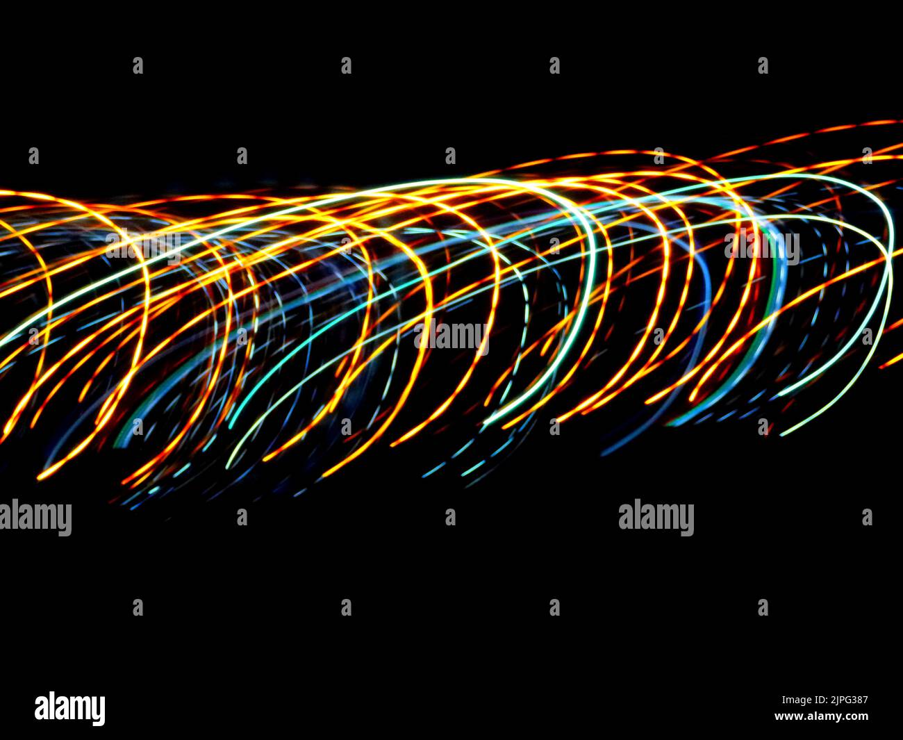 Colorful light trails with motion effect. Abstract background. Shows ...