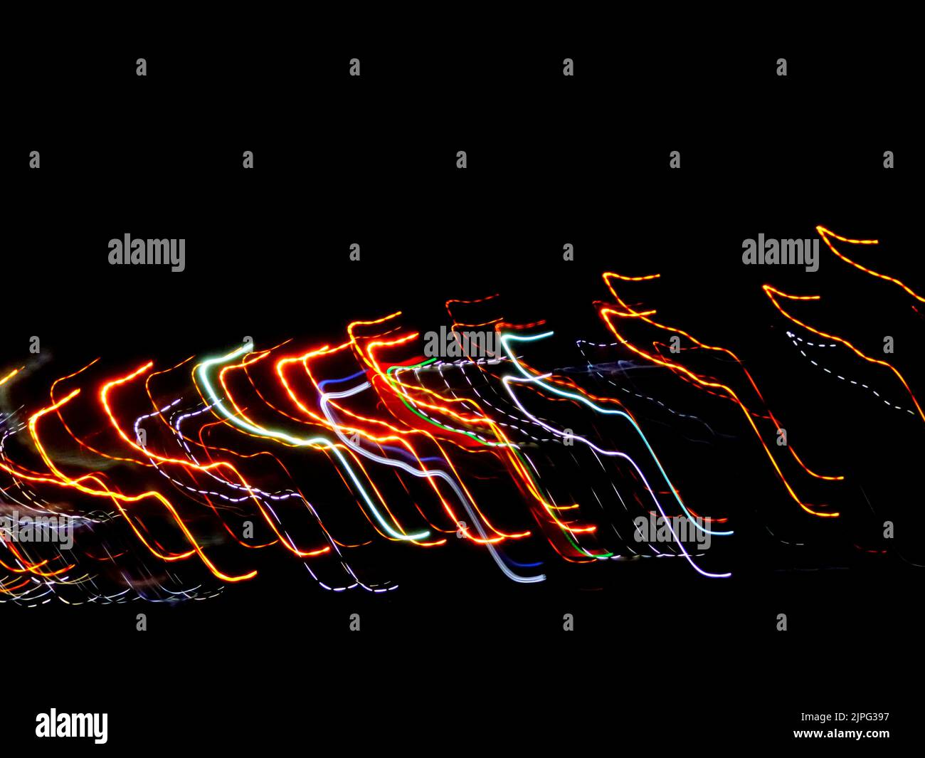 Colorful light trails with motion effect. Abstract background. Shows ...