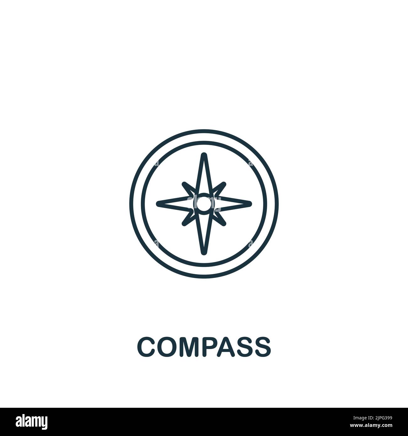 Compass icon. Line simple Measuring icon for templates, web design and ...