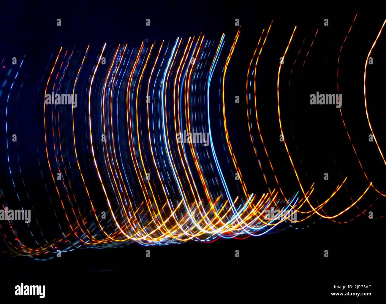 Colorful light trails with motion effect. Abstract background. Shows ...