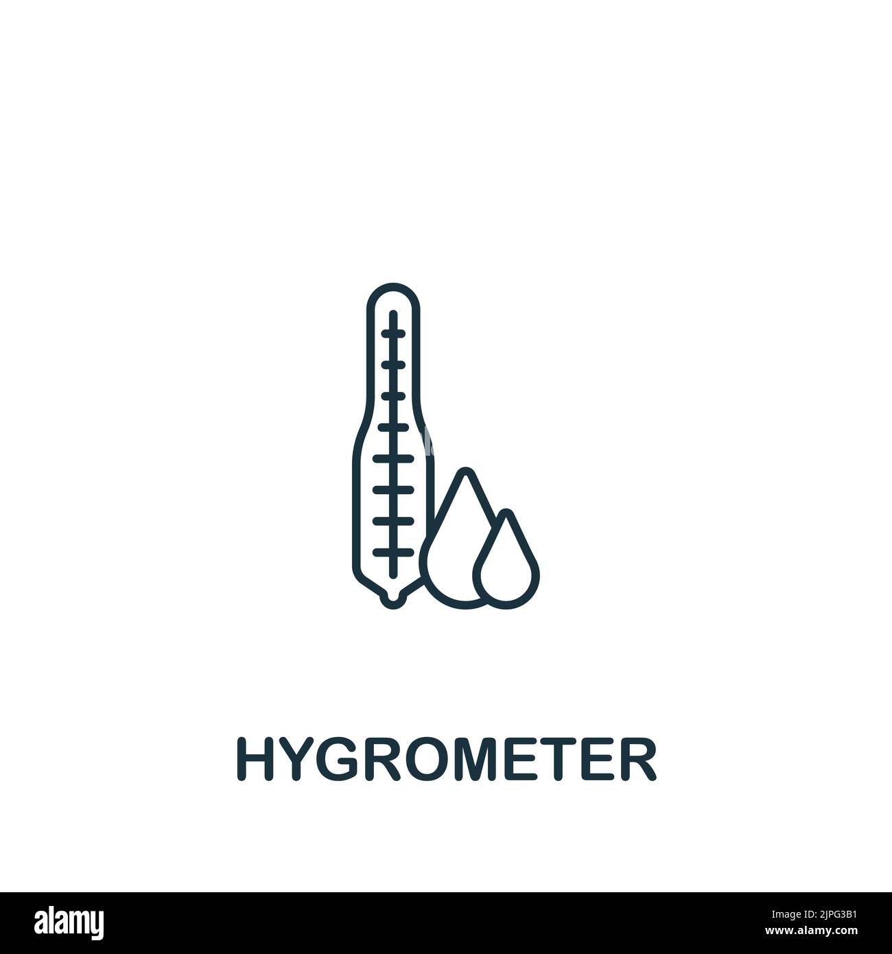 Hygrometer icon. Line simple Measuring icon for templates, web design ...