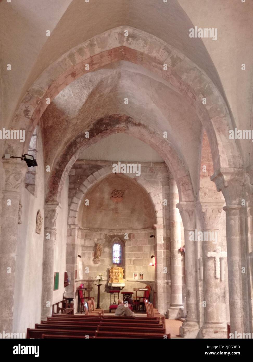 Église Saint Blaise à Vallon en Sully, L'Allier, France Stock Photo - Alamy
