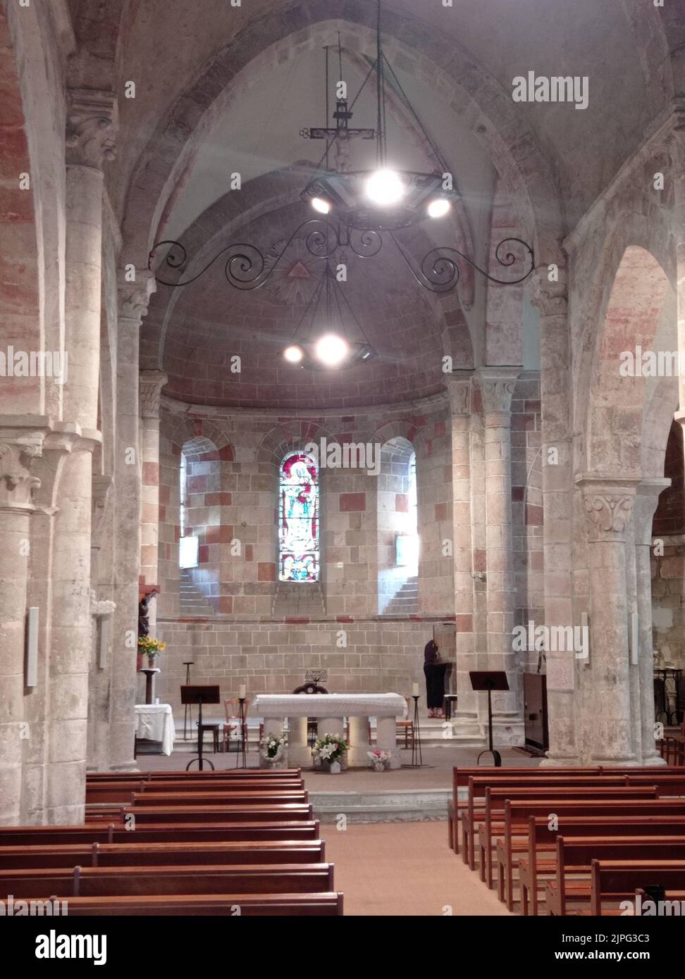 Église Saint Blaise à Vallon en Sully, L'Allier, France Stock Photo - Alamy