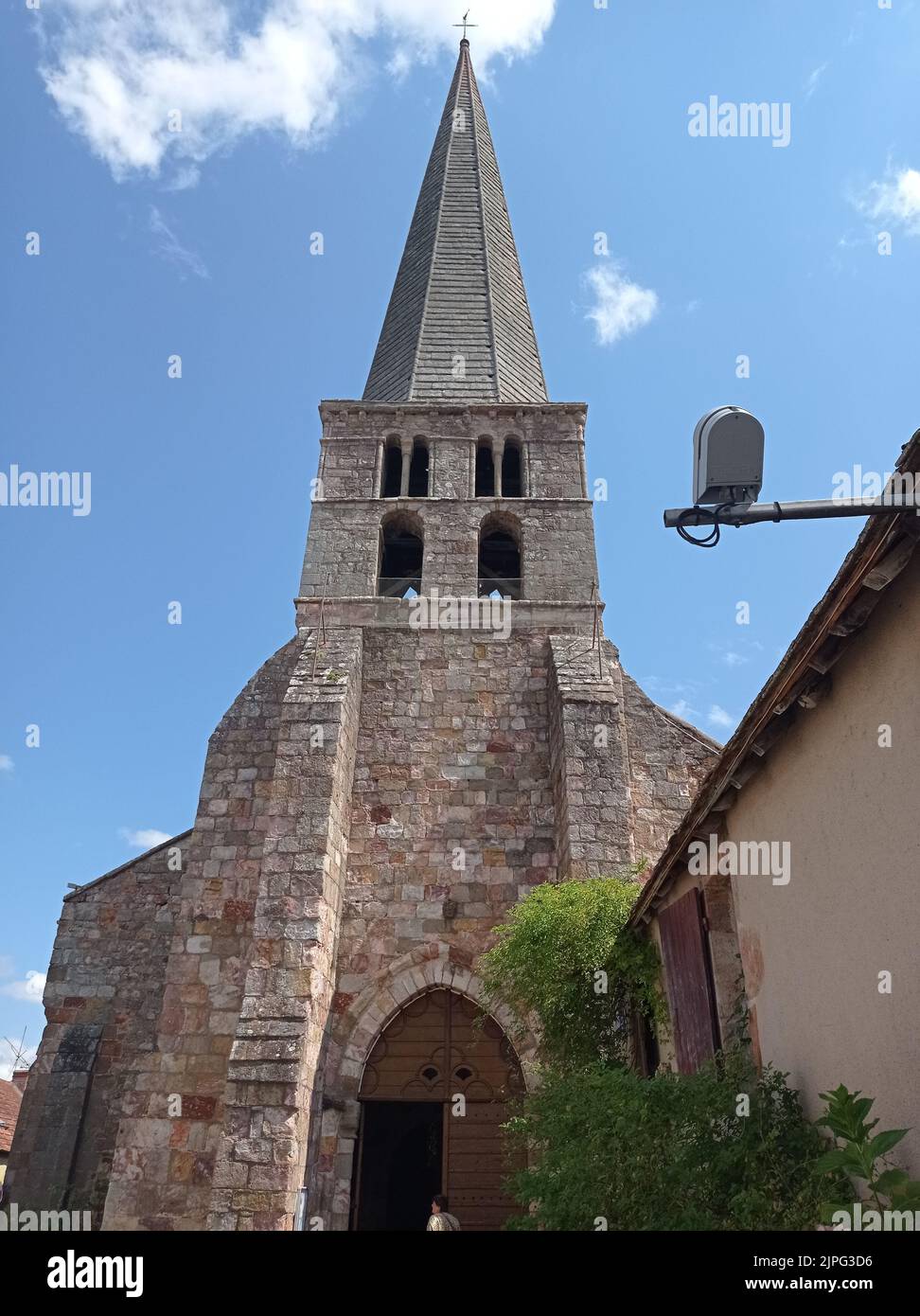 Église Saint Blaise à Vallon en Sully, L'Allier, France Stock Photo - Alamy