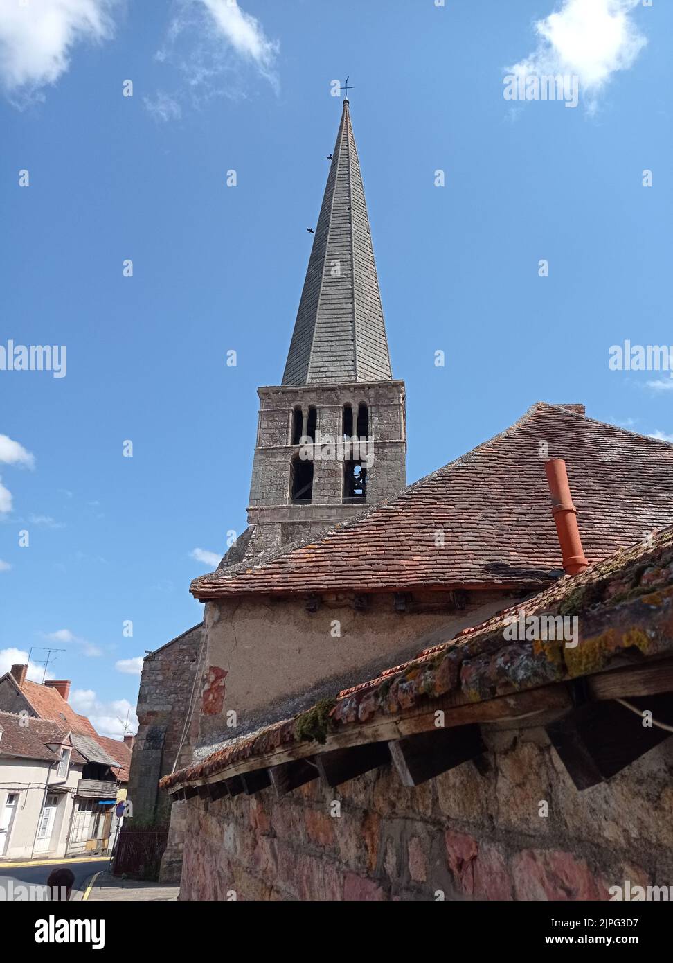 Église Saint Blaise à Vallon en Sully, L'Allier, France Stock Photo - Alamy