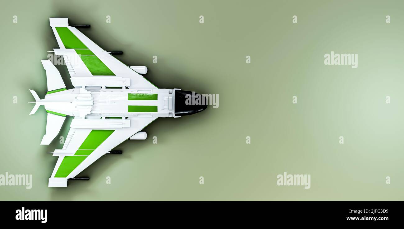 spaceship isolated on green background 3d illustration Stock Photo - Alamy