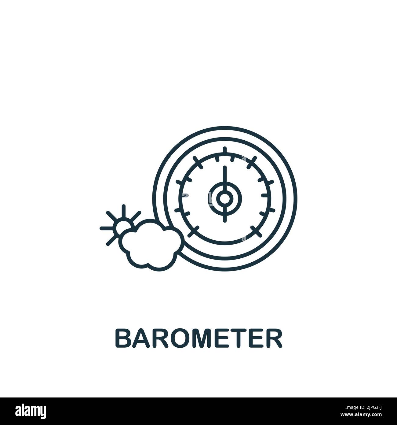 Barometer icon. Line simple Measuring icon for templates, web design ...