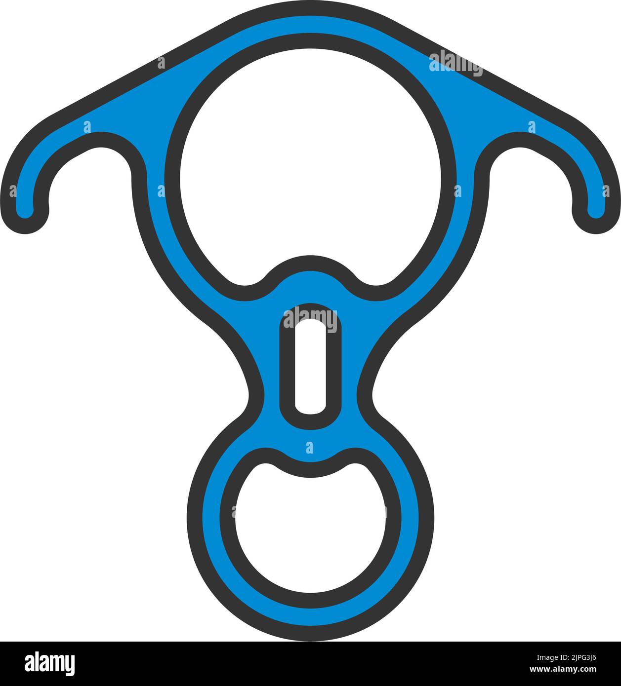 Alpinist Descender Icon. Editable Bold Outline With Color Fill Design ...