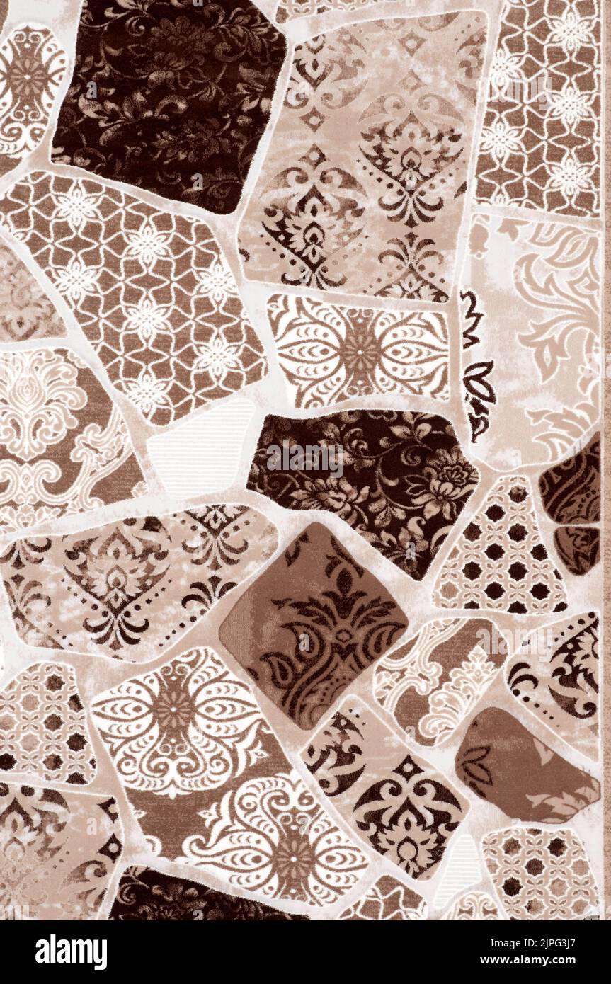 Traditional wool Turkish carpet. Handmade and decorative Stock Photo ...