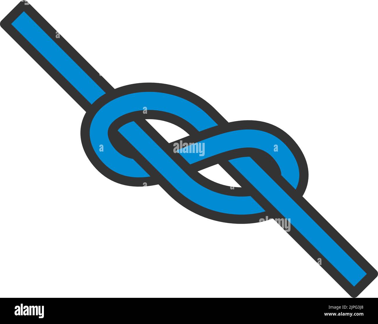 Alpinist Rope Knot Icon. Editable Bold Outline With Color Fill Design. Vector Illustration Stock ...