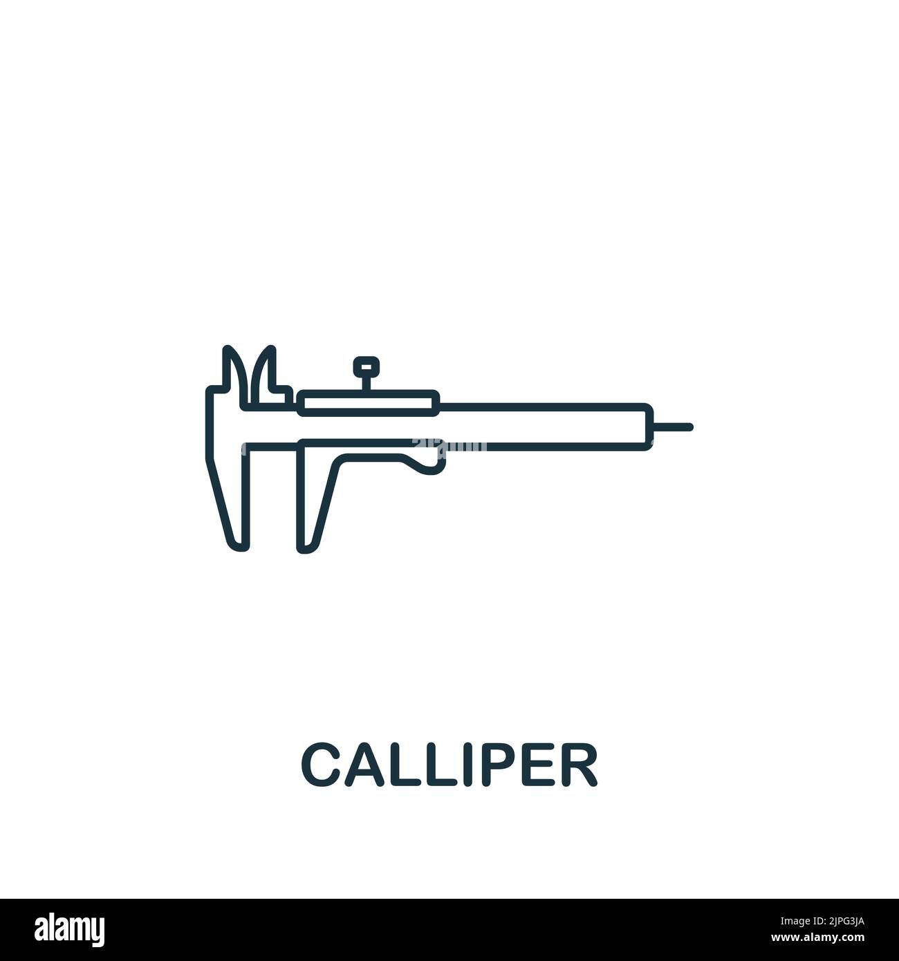 Calliper icon. Line simple Measuring icon for templates, web design and ...