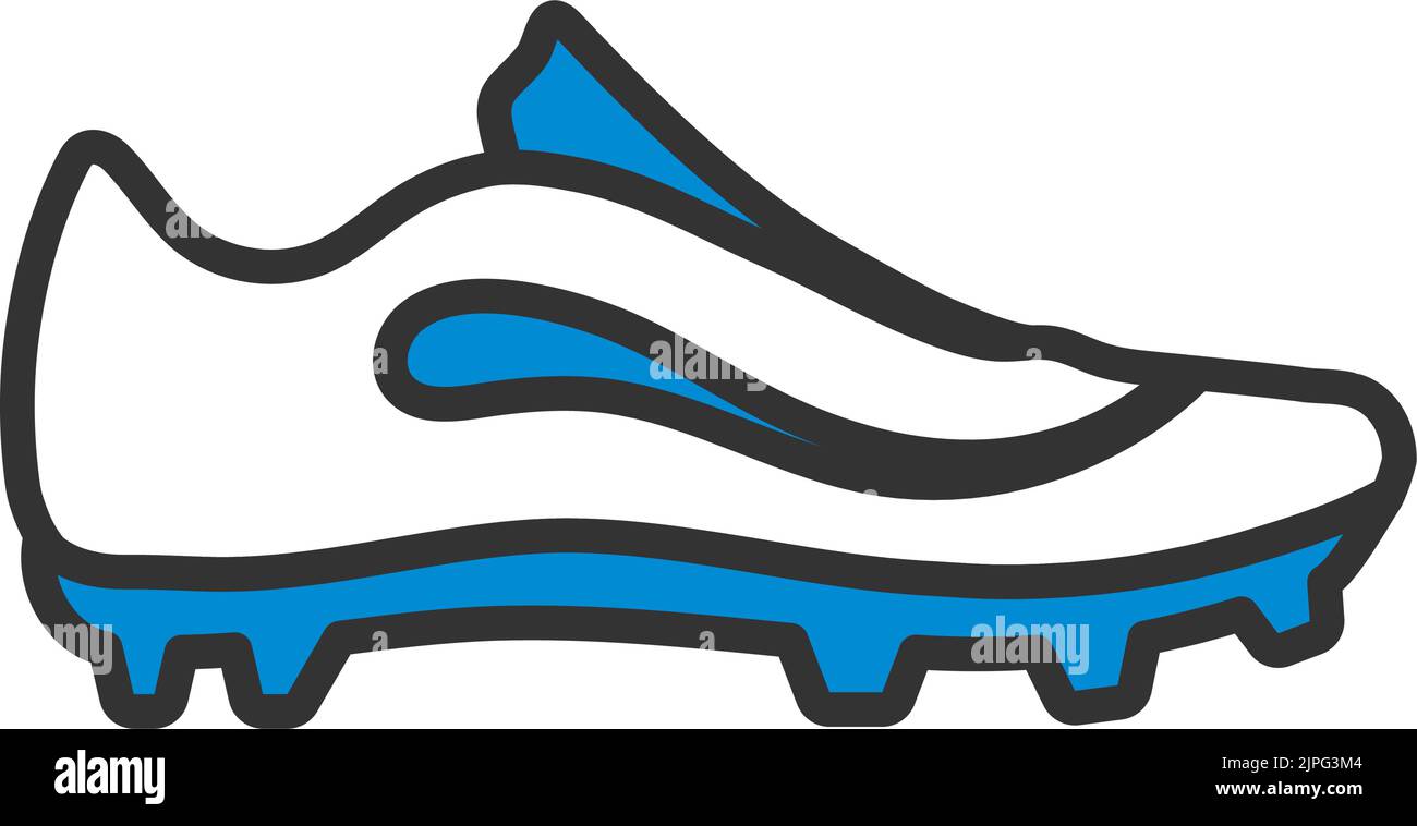 American Football Boot Icon. Editable Bold Outline With Color Fill ...
