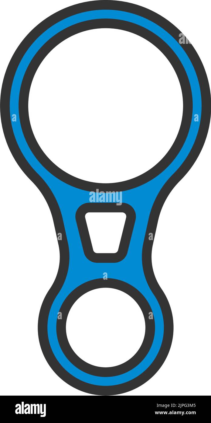 Alpinist Descender Icon. Editable Bold Outline With Color Fill Design ...