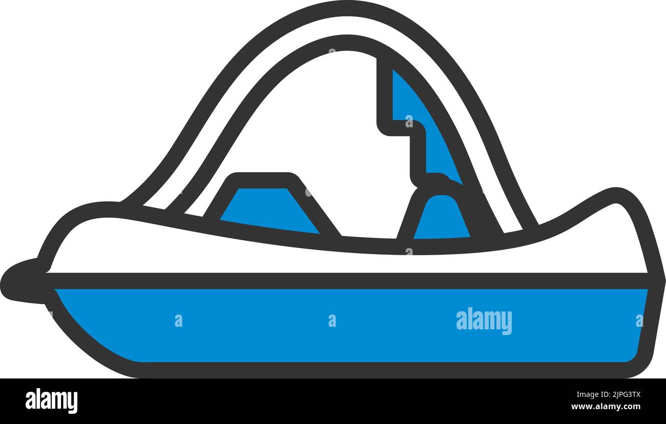 Catamaran Icon. Editable Bold Outline With Color Fill Design. Vector ...