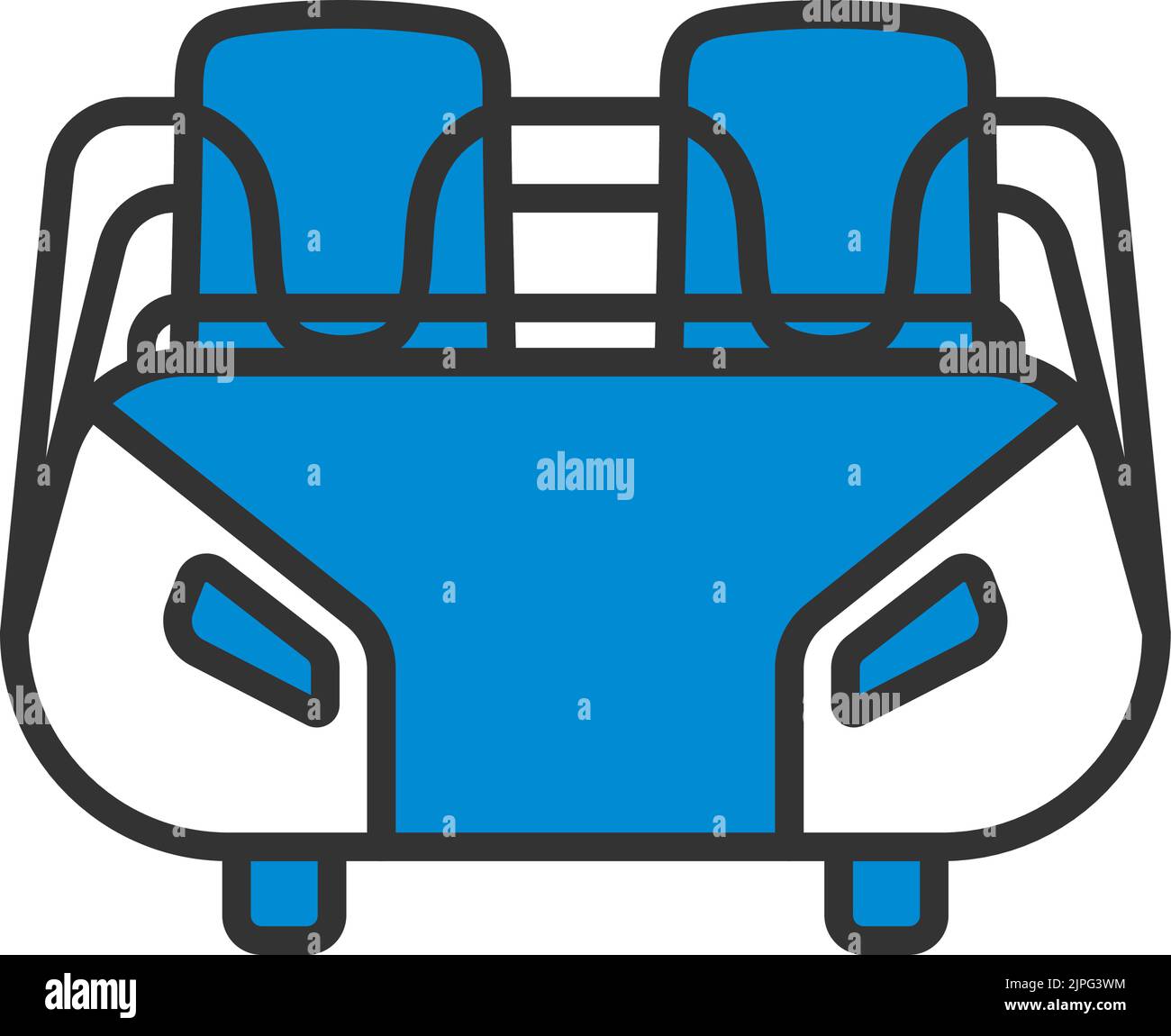 Roller Coaster Cart Icon. Editable Bold Outline With Color Fill Design ...
