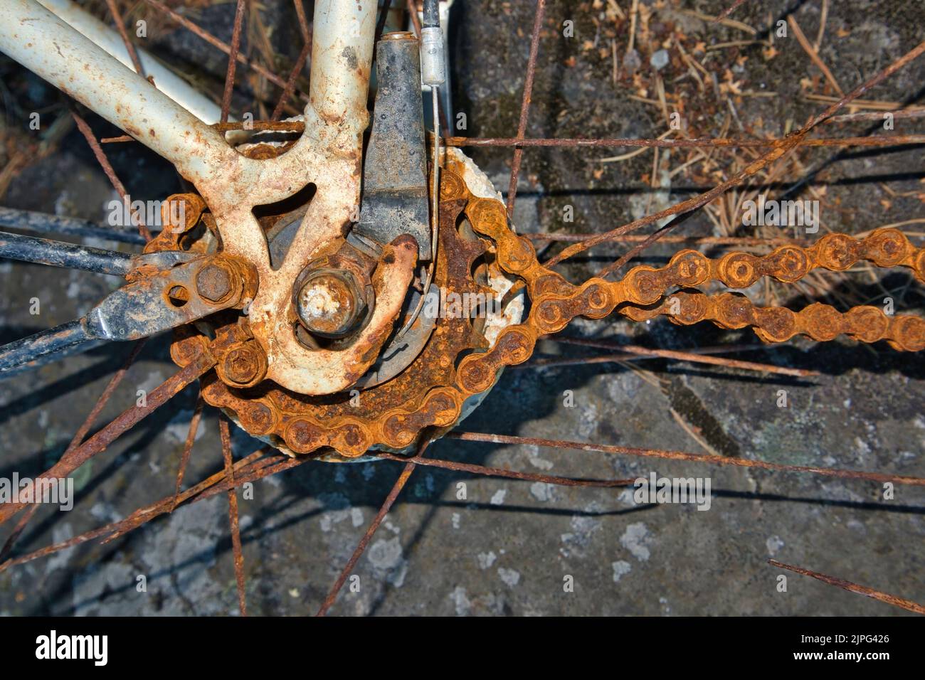 Rusty bicycle salvaged from the water Stock Photo - Alamy