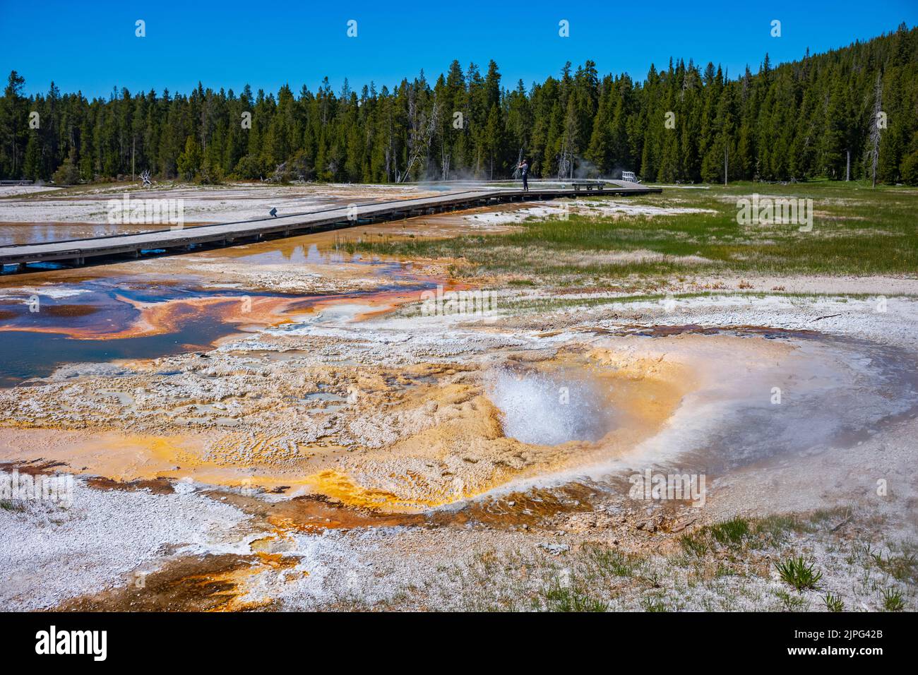 The Upper Geyser Basin, which is the location of Old Faithful Geyser ...