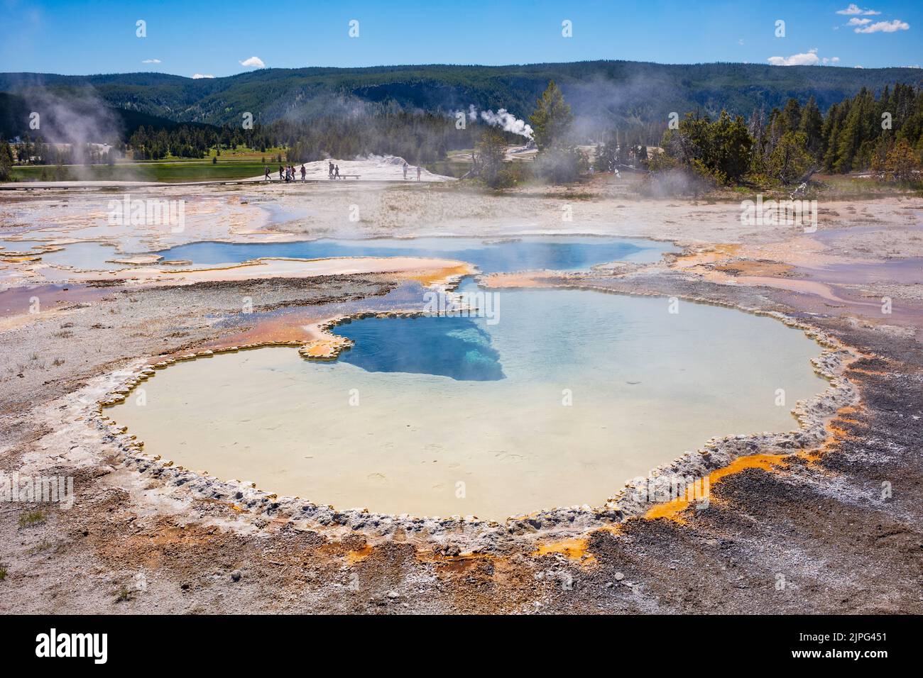 The Upper Geyser Basin, which is the location of Old Faithful Geyser ...