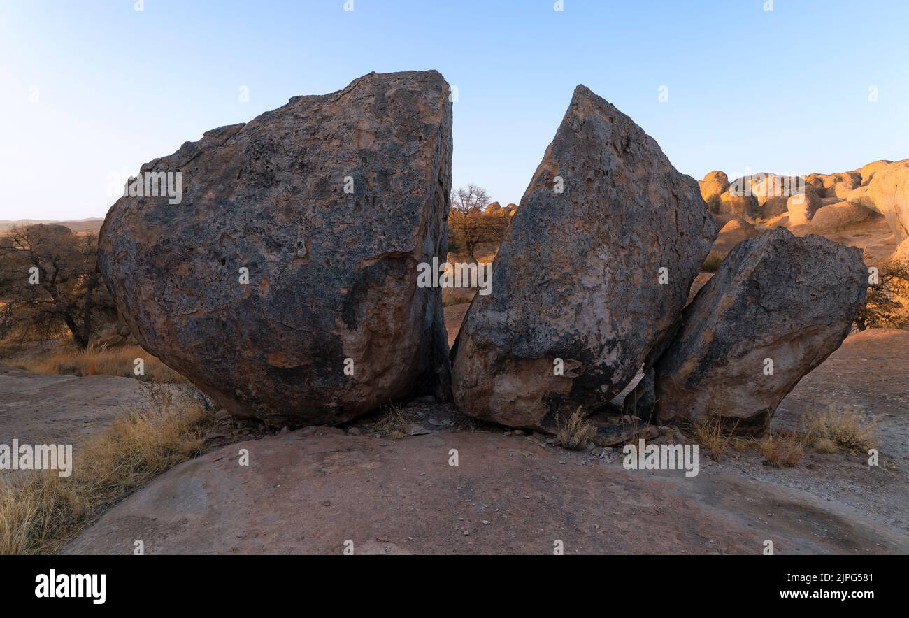 City of Rocks State Park at Sunset, New Mexico, USA Stock Photo - Alamy