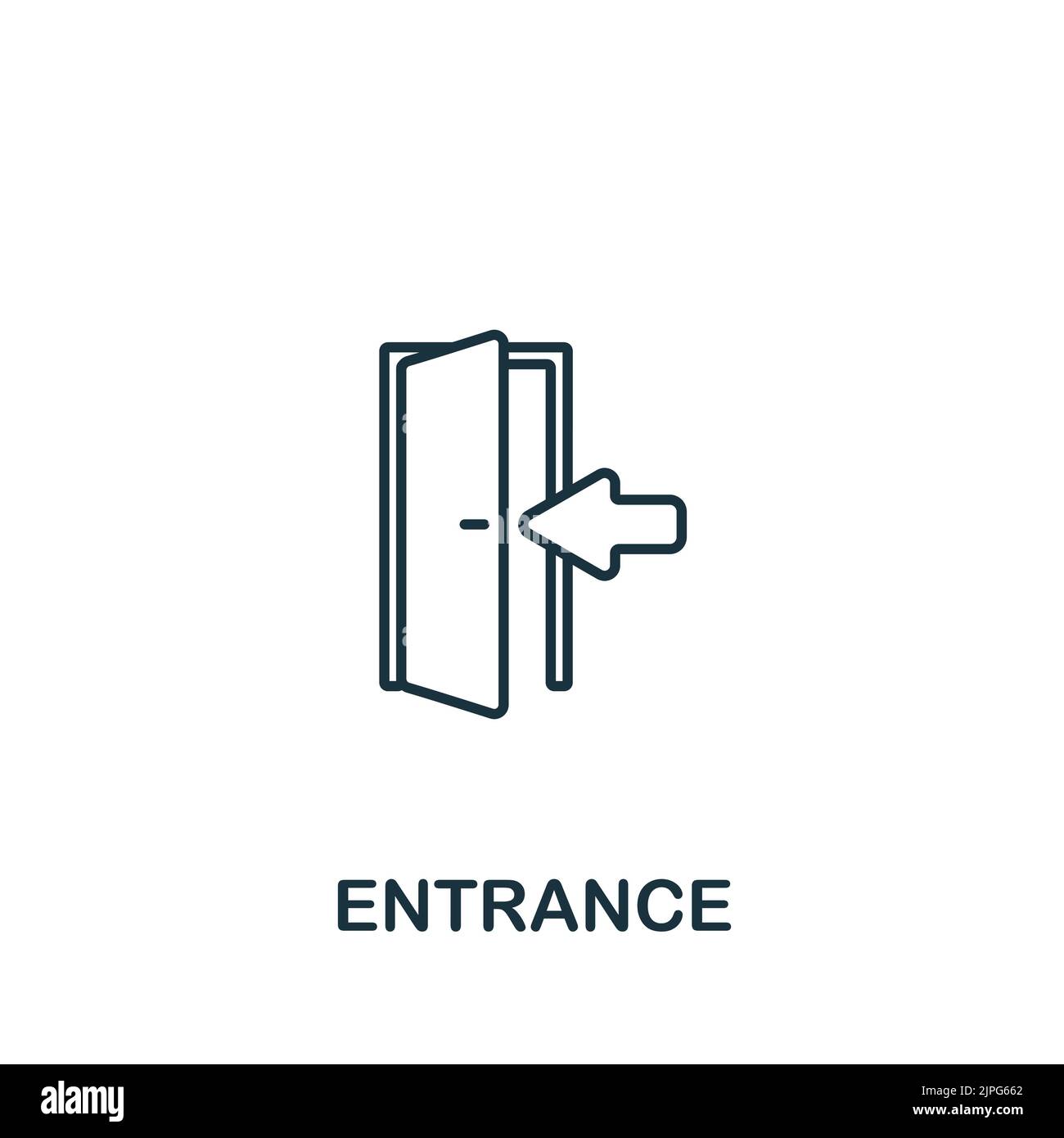 Entrance icon. Line simple Entrance icon for templates, web design and ...