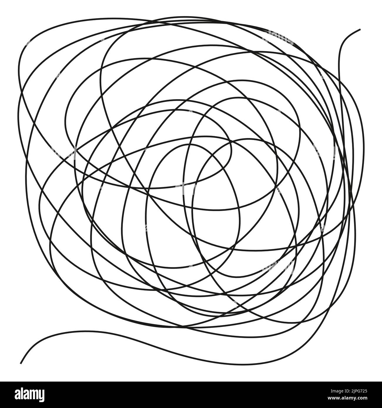 Hand drawn doodle scribble chaos path messy lines Stock Vector Image ...
