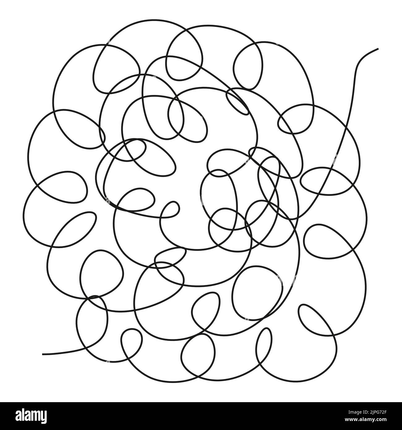 Hand drawn doodle scribble chaos path messy lines Stock Vector Image ...