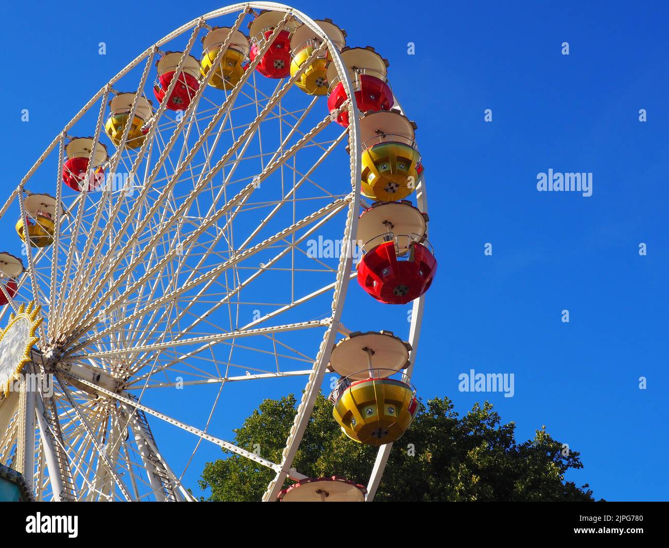 A low-angle shot of the Ferris wheel in Gernsheim, Germany Stock Photo ...