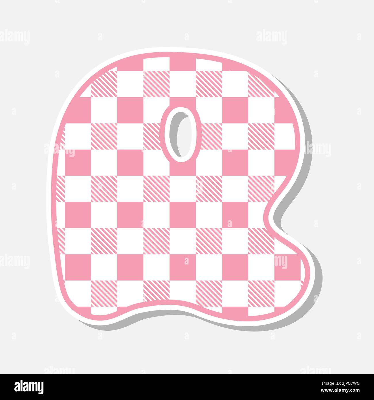 Patchwork hand drawn textile font. Cute textile font for scrapbook or ...