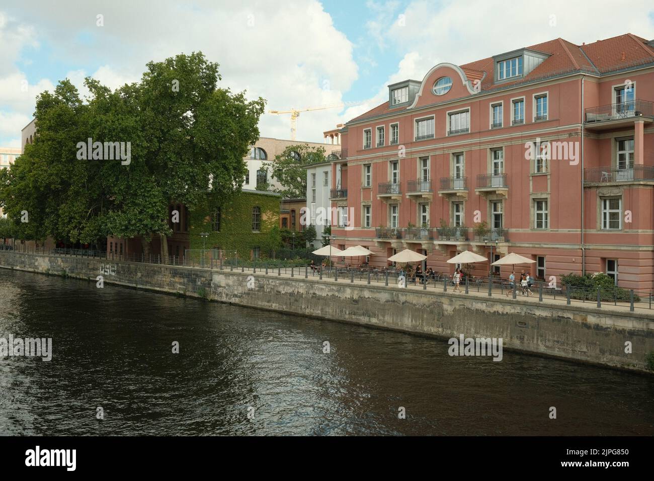 A magnificent house of Petit Bijou in Berlin by a river, Germany Stock ...