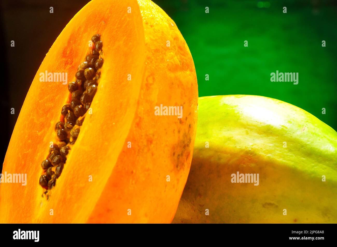 Tropical fruits on the table, healthy food Stock Photo - Alamy