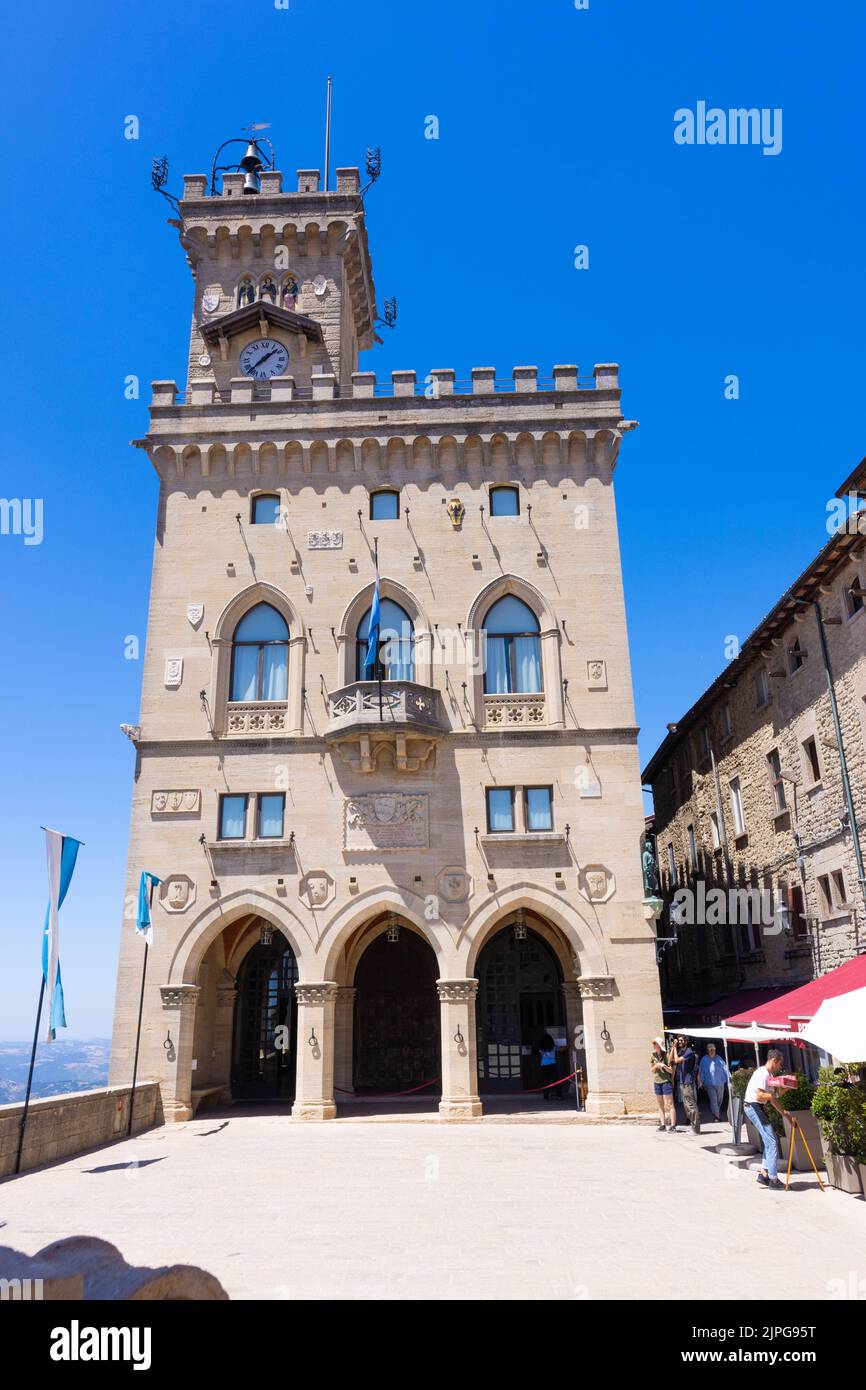 Palazzo Pubblico Palace of the Republic of San Marino Stock Photo - Alamy